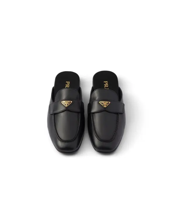 Prada Leather Slipper - Black