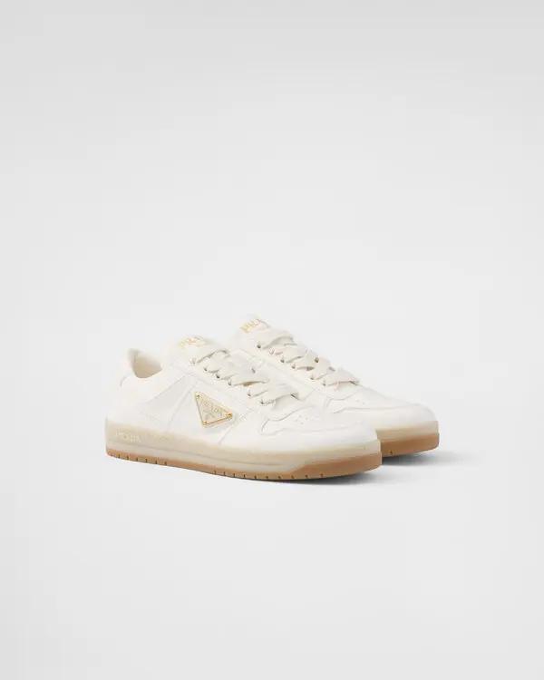 Prada Downtown Nappa Leather Sneakers - Neutral