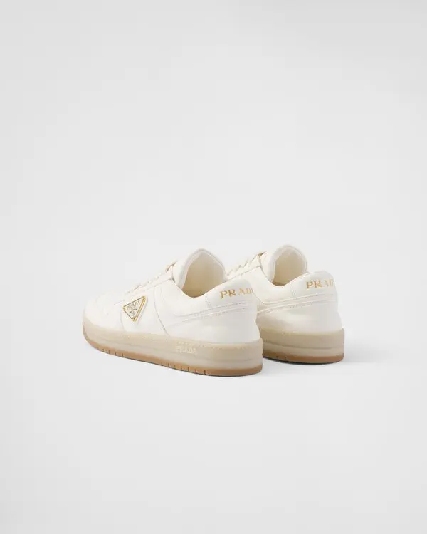Prada Downtown Nappa Leather Sneakers - Neutral