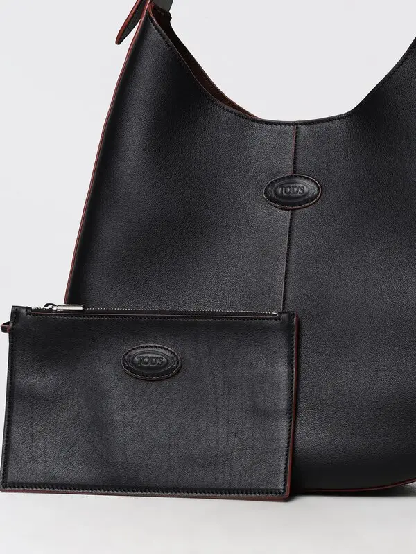 TOD'S Leather Shoulder Bag - Black