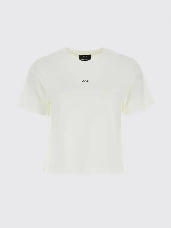A.p.c. Cotton T-shirt With Mini Logo - White