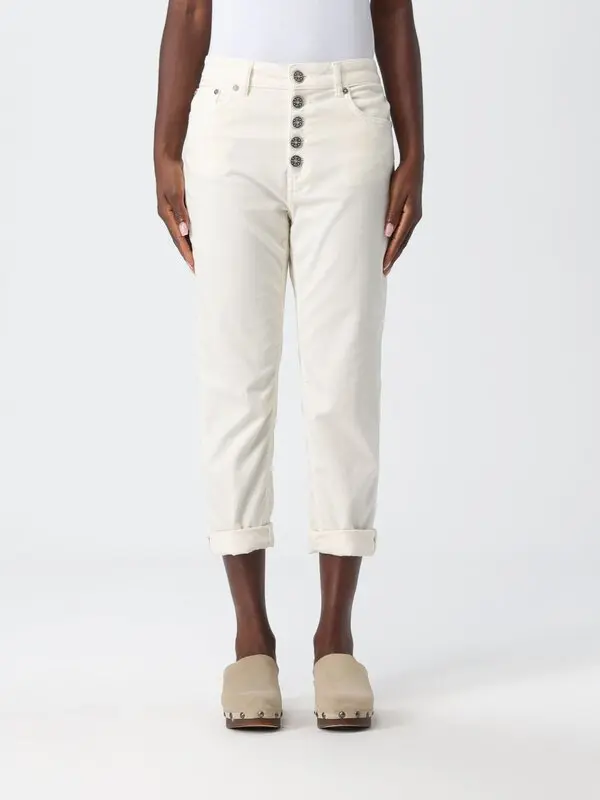 DONDUP Corduroy Button-front Jeans - White