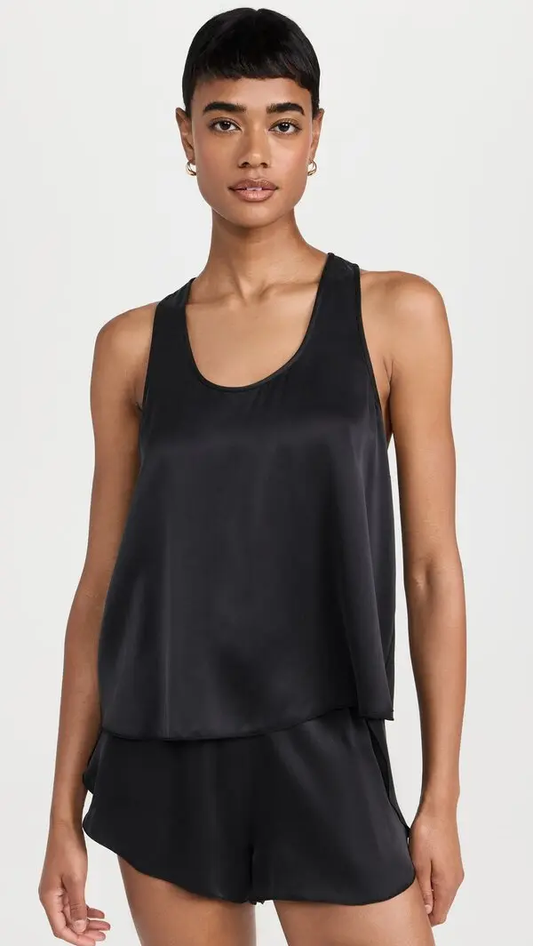 Lunya Washable Silk Tulip Back Set - Immersed Black