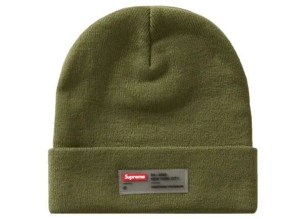 Supreme Clear Label Beanie - Olive