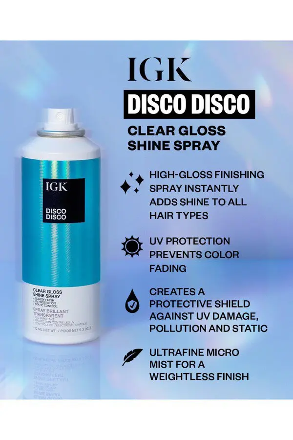 IGK Disco Disco Clear Gloss Shine Spray
