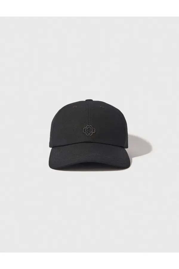 Maje Cotton Cap With Leather Strap - Black
