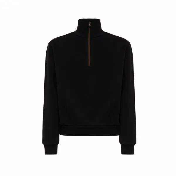 Acne Studios Half Zip Sweatshirt - Black