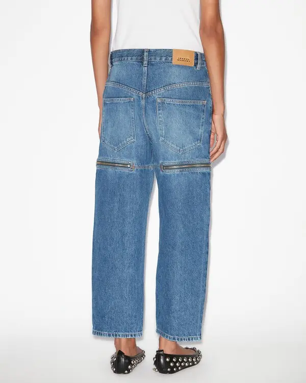 MARANT ETOILE Salia Denim Pants - Blue
