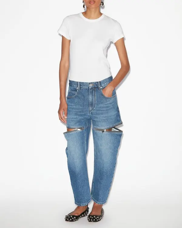 MARANT ETOILE Salia Denim Pants - Blue