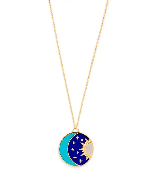 L'ATELIER NAWBAR Yellow Diamond, Lapis And Turquoise Cosmic Love Necklace - Gold