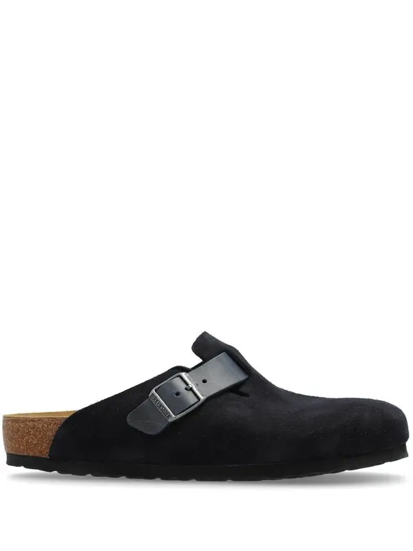 BIRKENSTOCK Boston Suede Slippers - Blue