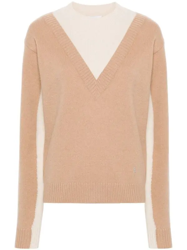 Rabanne Two-tone Layered Jumper - Neutrals