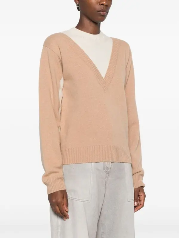 Rabanne Two-tone Layered Jumper - Neutrals