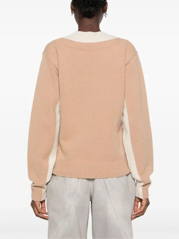 Rabanne Two-tone Layered Jumper - Neutrals