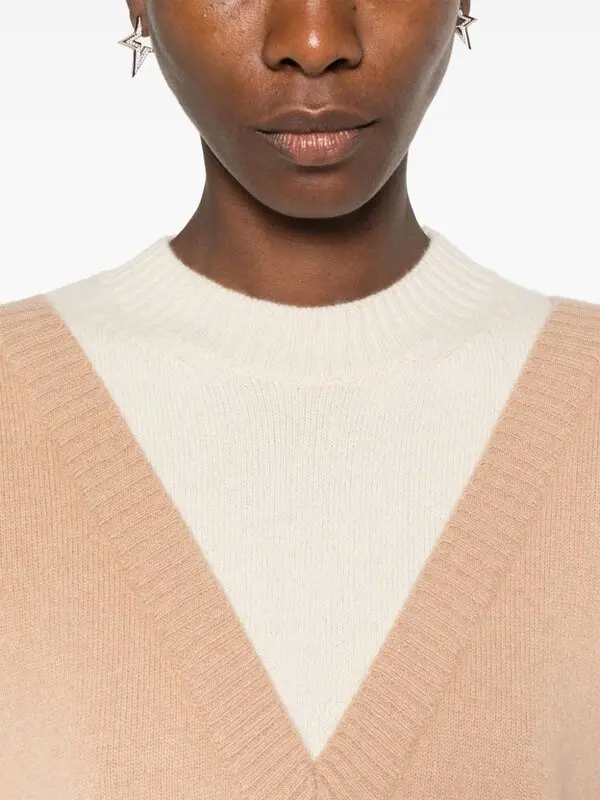 Rabanne Two-tone Layered Jumper - Neutrals