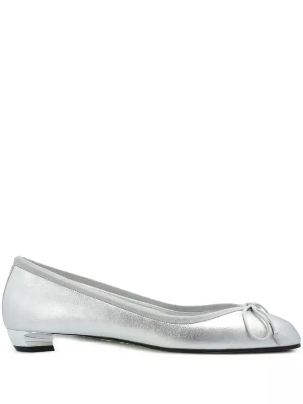 Alexander McQueen Armadillo Ballerina Flats - Silver