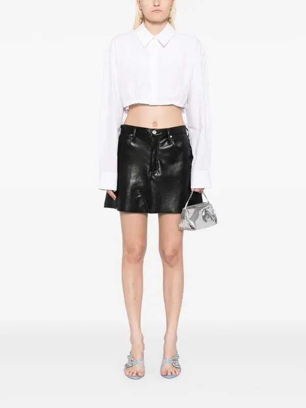 Alexander Wang Rhinestone-embellished Cropped Shirt