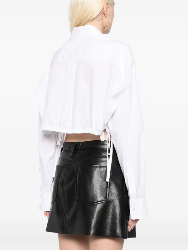 Alexander Wang Rhinestone-embellished Cropped Shirt