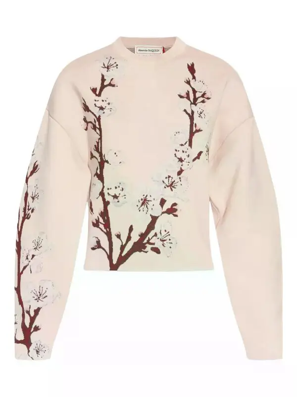 Alexander McQueen Blossom Jacquard Sweater - Pink