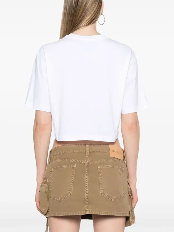 Moschino Teddy Bear Cotton Crop Top