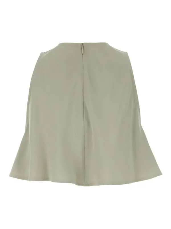 AMI Paris Crepe Cropped Top - Green