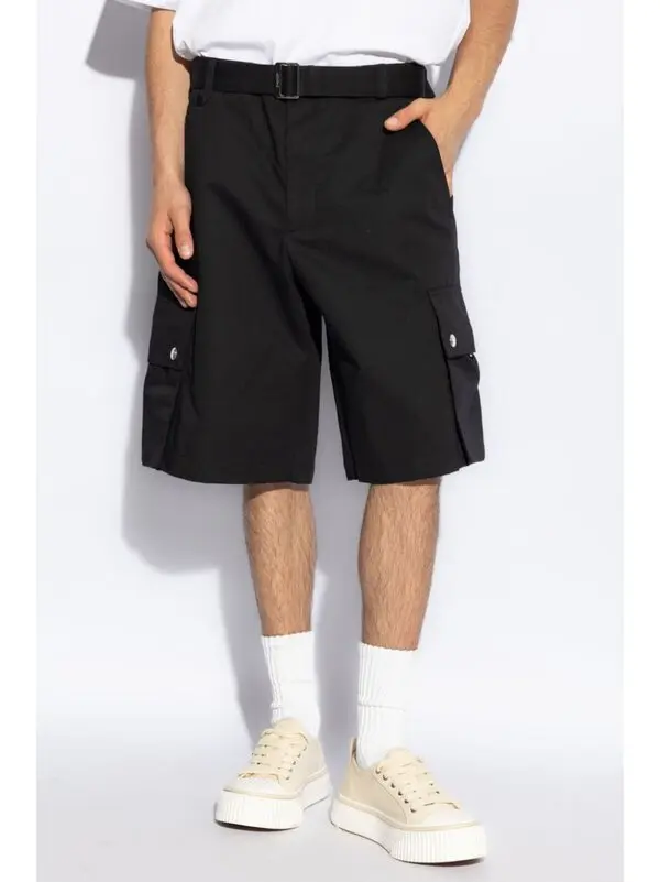 Jacquemus Belted Cargo Shorts - Black