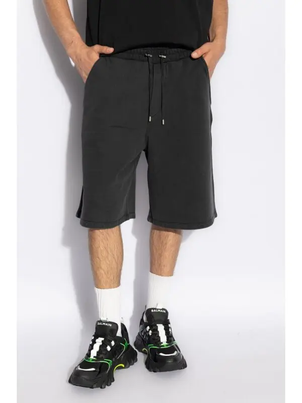 Balmain Logo-embroidered Track Shorts