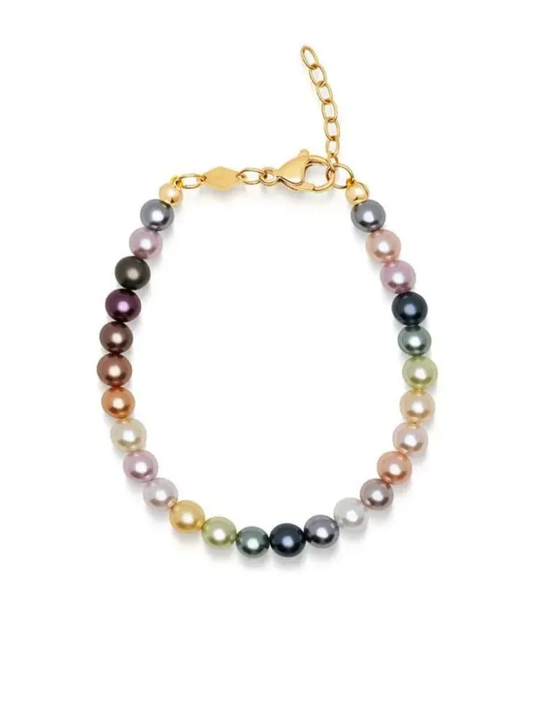 NIALAYA JEWELRY Rainbow Pearl Bracelet - Gold
