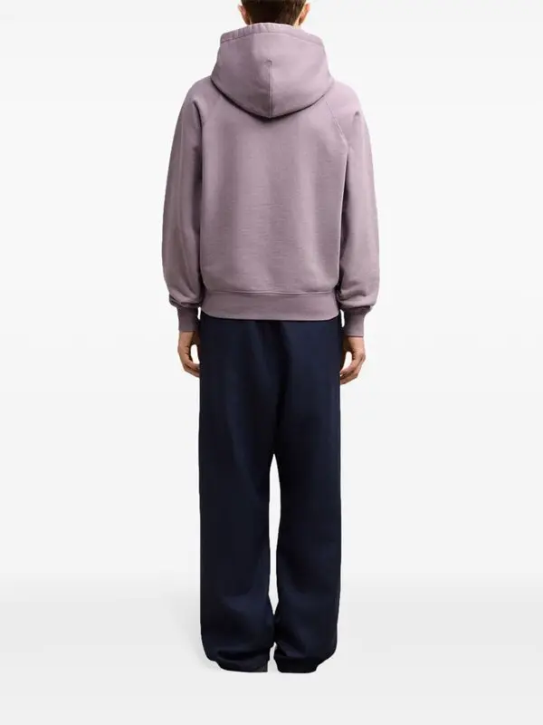 AMI Paris De Coeur Cotton Hoodie - Purple