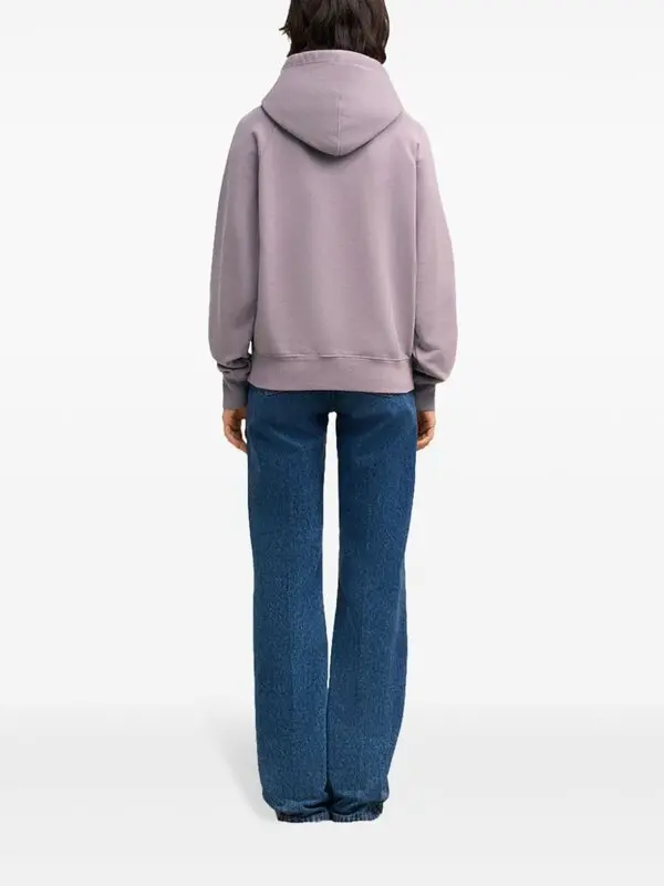 AMI Paris De Coeur Cotton Hoodie - Purple