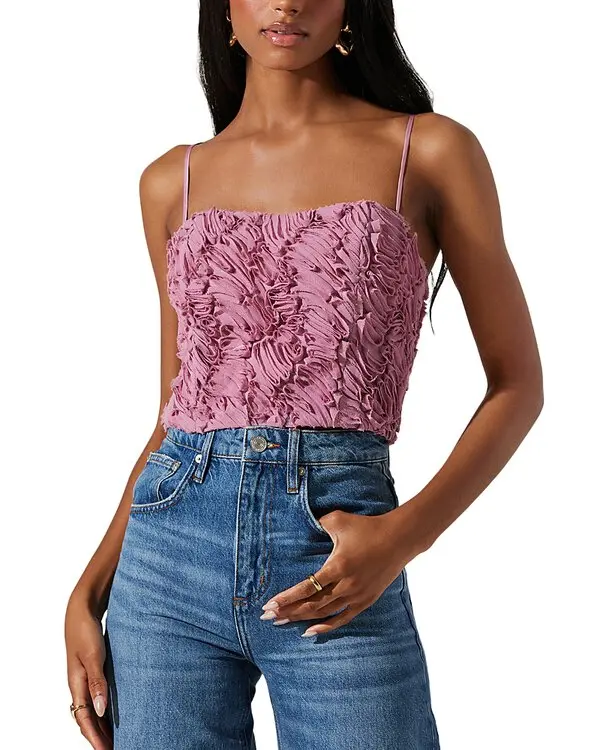 Astr The Label Kalinda Textured Top In Mauve 70% Off Editorialist