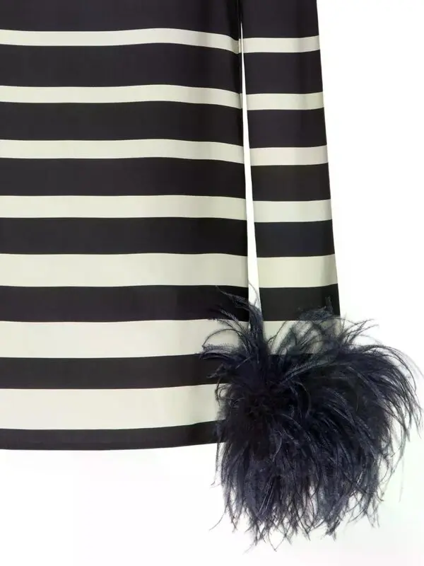 Valentino Garavani Top With Horizontal Stripe Pattern - Black