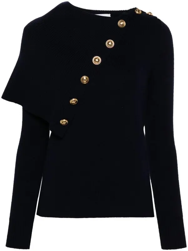 Rabanne Fine-knit Merino Wool Jumper - Blue