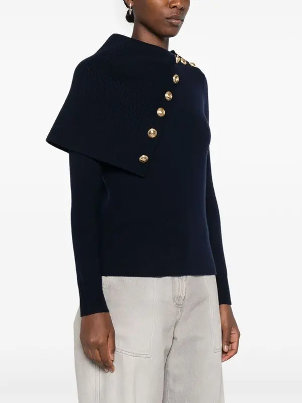 Rabanne Fine-knit Merino Wool Jumper - Blue