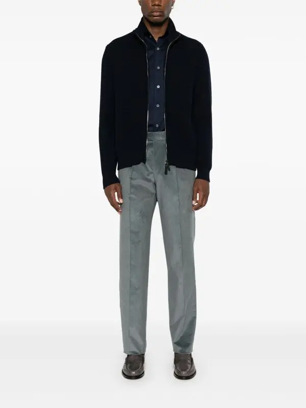 Canali Spread-collar Cotton Shirt