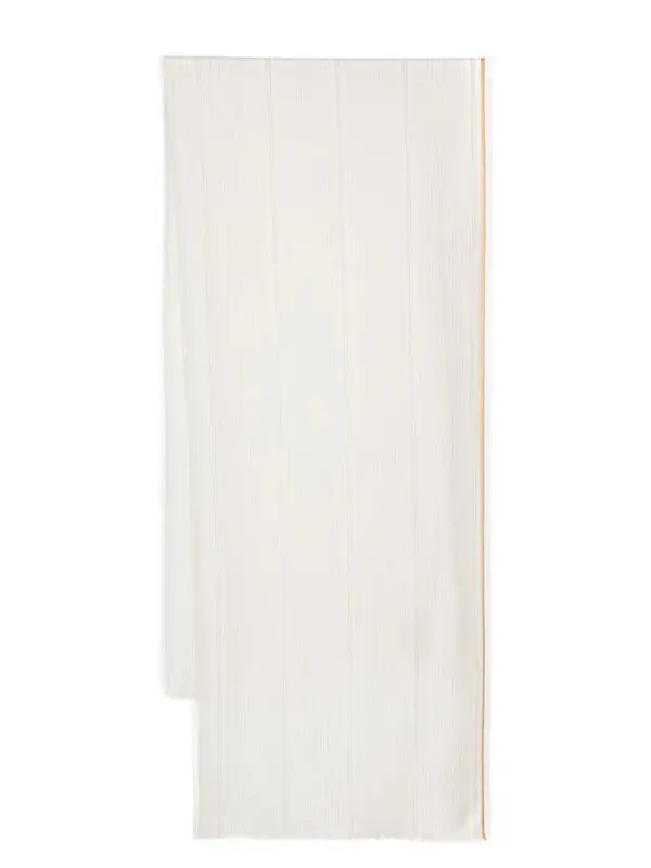 N.peal Contrasting-border Cashmere Scarf - Neutrals