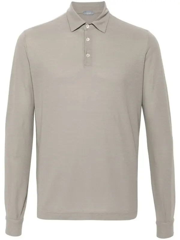 ZANONE Cotton Polo Shirt - Neutrals