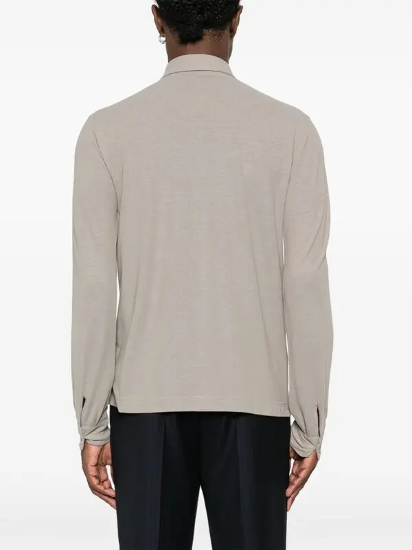 ZANONE Cotton Polo Shirt - Neutrals