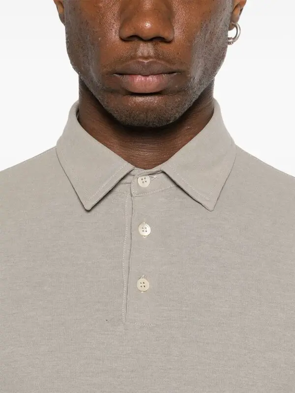ZANONE Cotton Polo Shirt - Neutrals