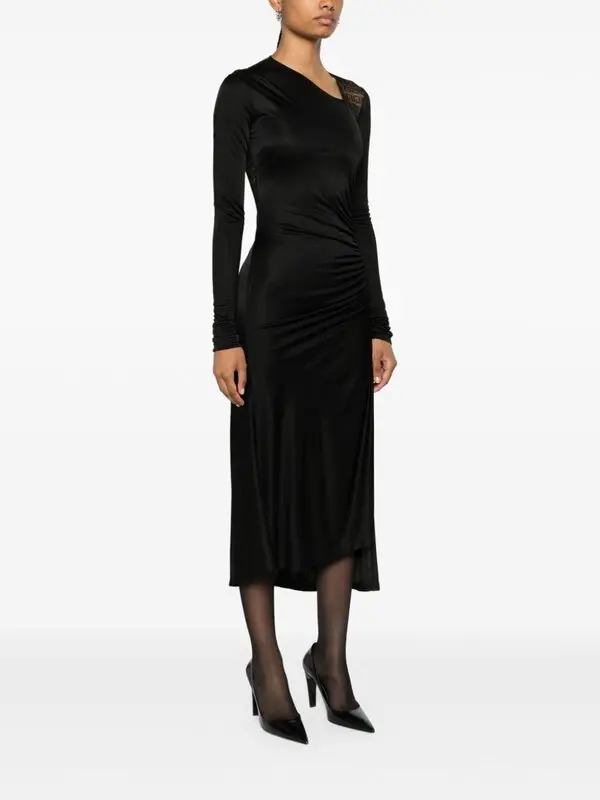 Givenchy 4g-lace Asymmetric Midi Dress