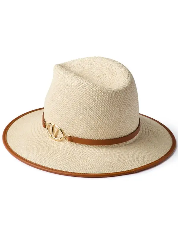 Valentino Garavani Vlogo Straw Hat In Neutrals - 50% Off  display picture 1