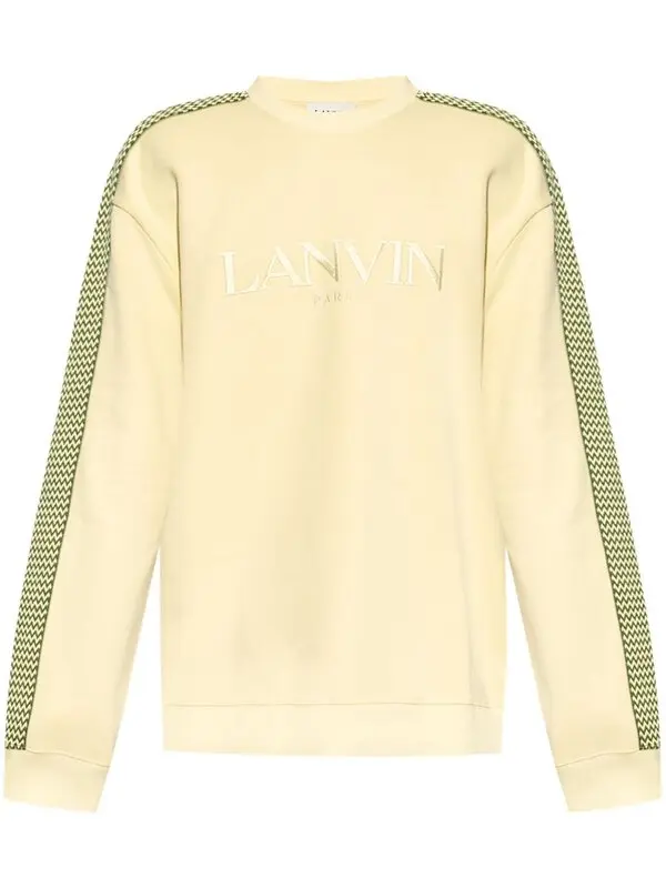 LANVIN Logo-embroidered Sweatshirt - Yellow