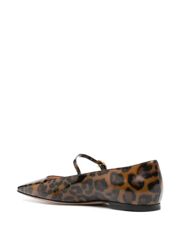 GIANVITO ROSSI Carla Leopard-print Ballerinas