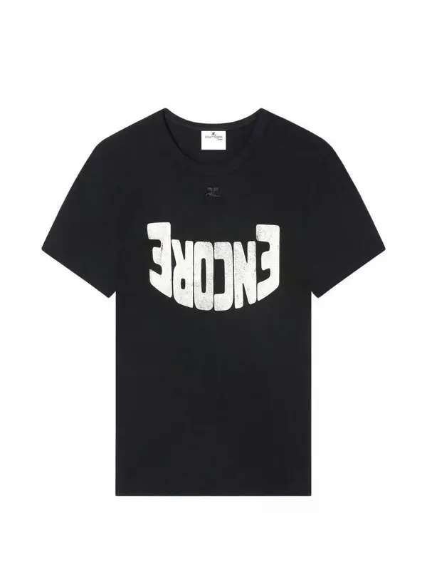 COURREGES Graphic-print T-shirt - Black
