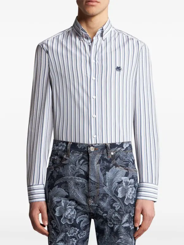 Etro Striped Cotton Shirt - White