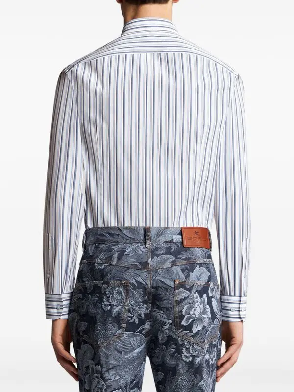 Etro Striped Cotton Shirt - White