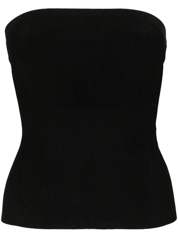 Zimmermann Strapless Ribbed-knit Top