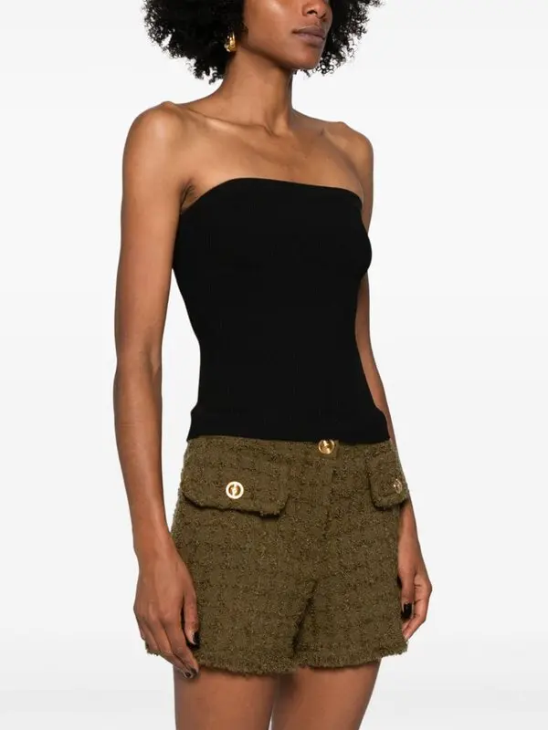 Zimmermann Strapless Ribbed-knit Top