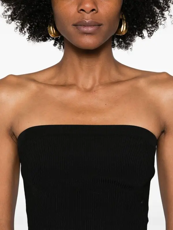 Zimmermann Strapless Ribbed-knit Top