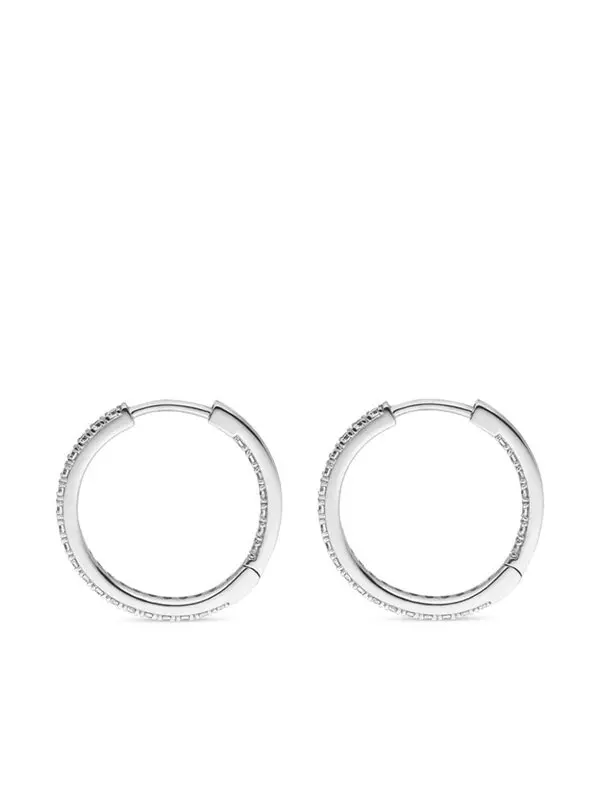 VEYNOU 14kt White Gold Cleo Diamond Hoop Earrings